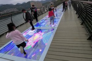 New Application Scenarios Of Inductive Floor LED Display: Glass Plank ...